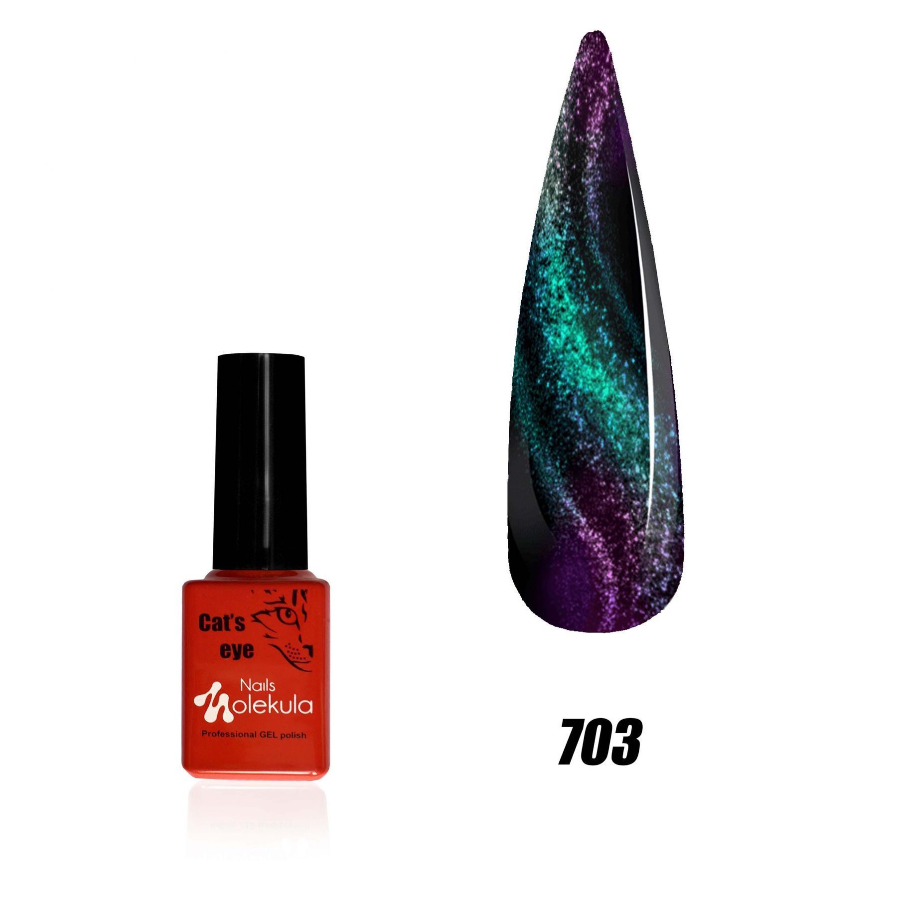 Гель-лак Котяче око 7D №703 Nails Molekula 6 мл купити за ціною 40 грн ...